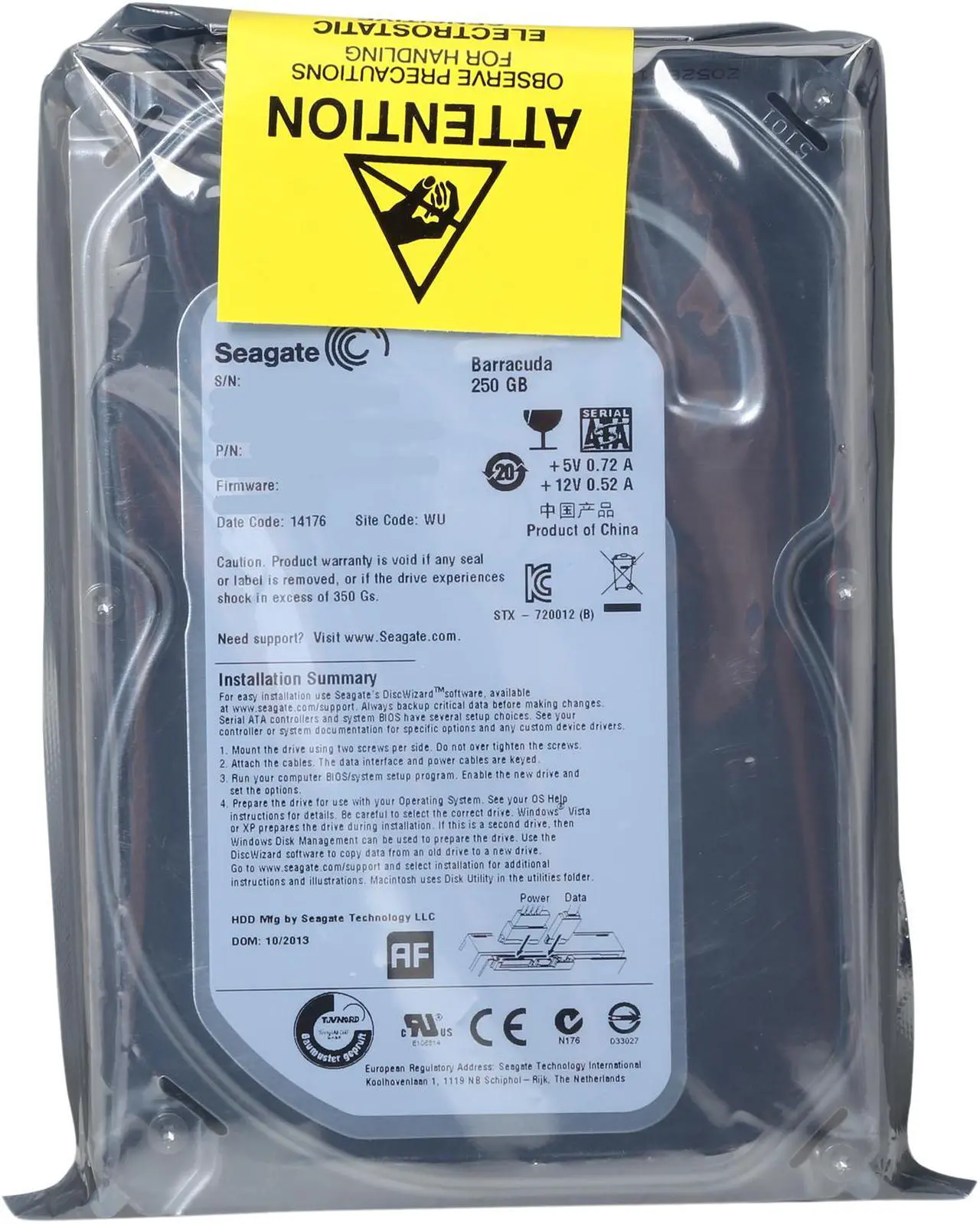 Refurbished: Seagate BarraCuda ST250DM000 250GB 7200 RPM 16MB Cache ...
