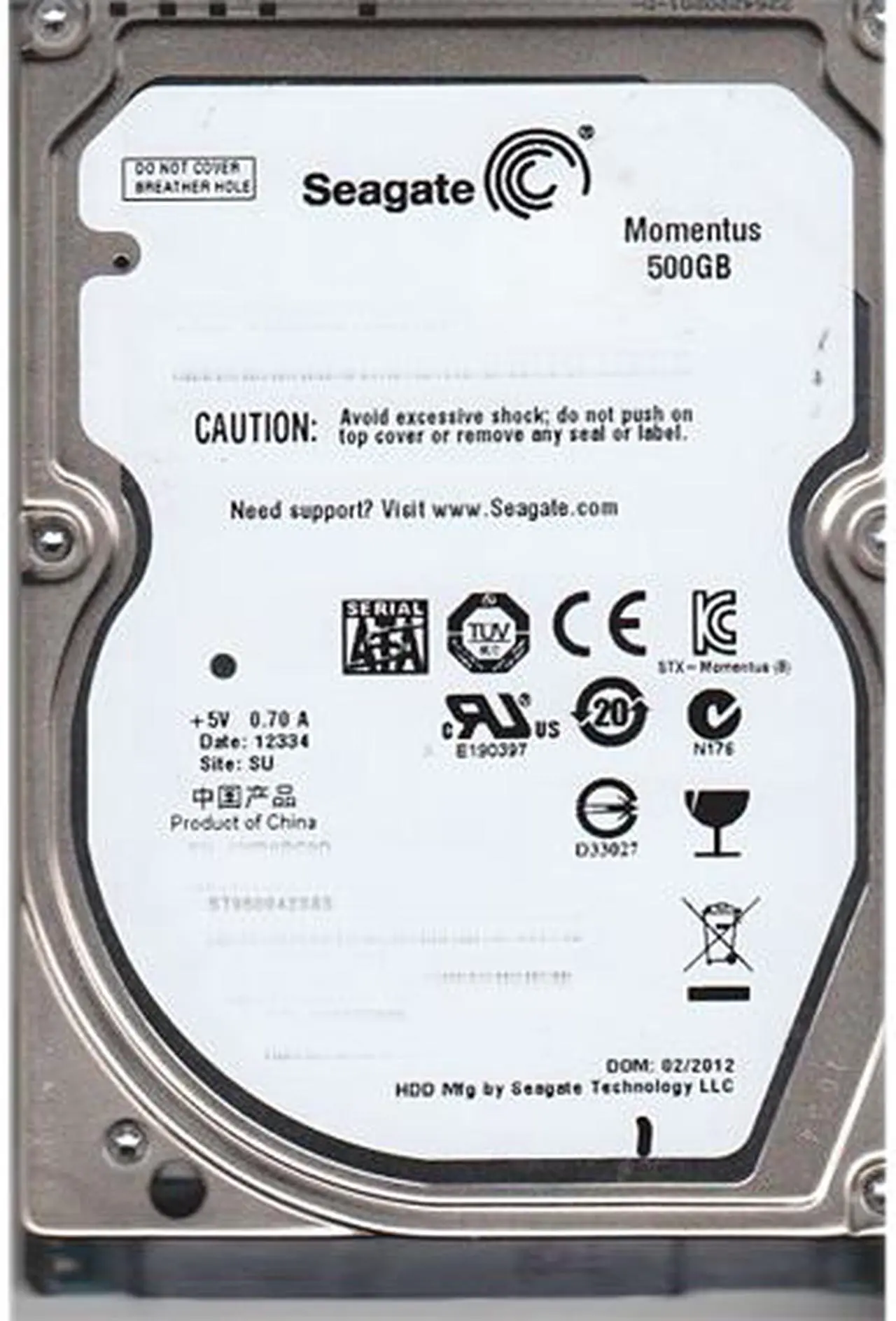 Refurbished: Seagate ST9500423AS 500GB 7200 RPM SATA 3.0Gb/s 2.5 ...