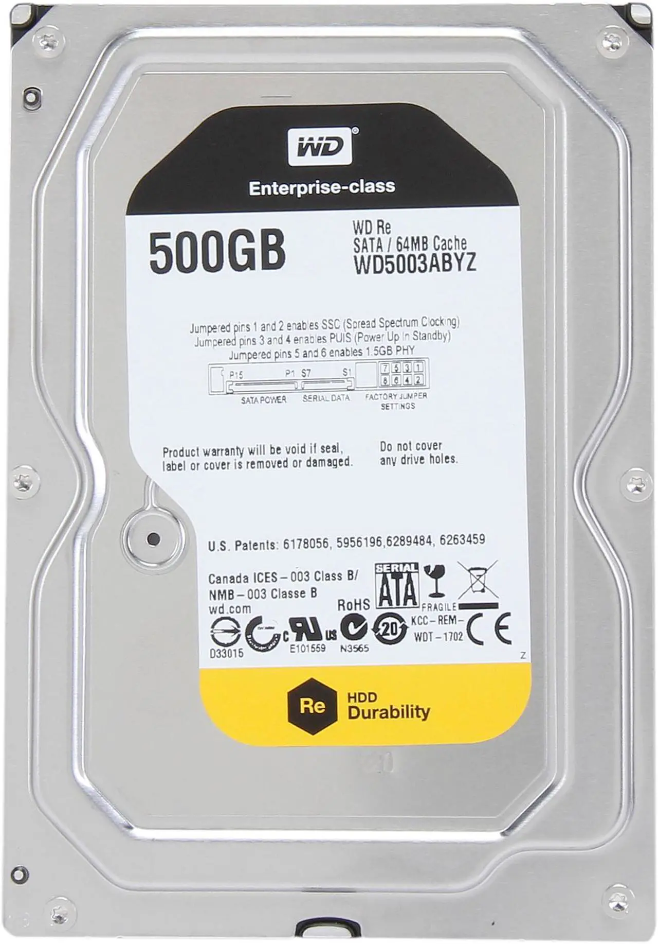 WD Re 500GB Datacenter Capacity Hard Disk Drive - 7200 RPM Class SATA ...