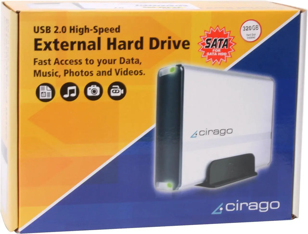 cirago 320GB USB 2.0 3.5" External Hard Drive - Newegg.com