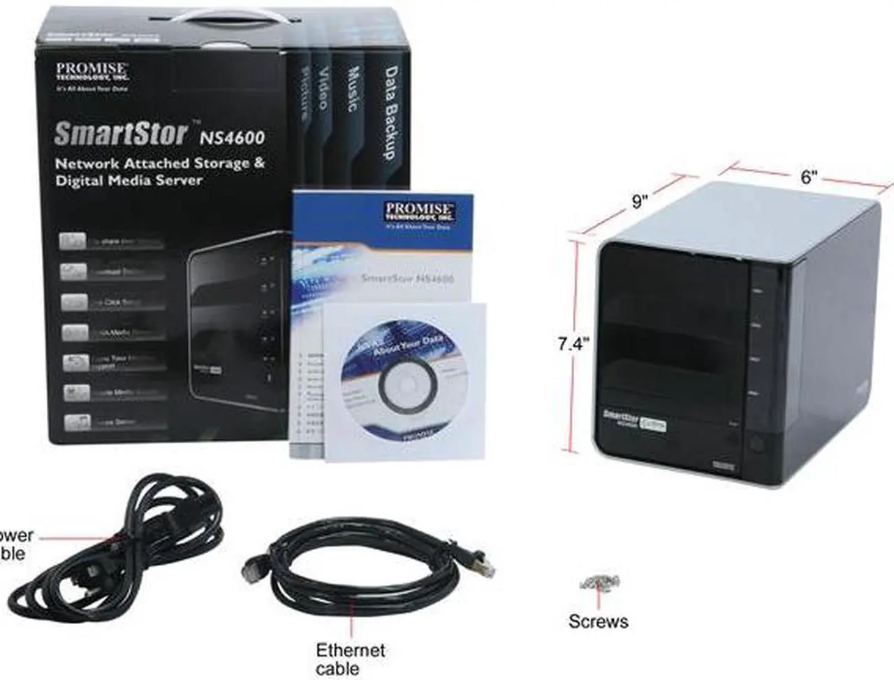 PROMISE SmartStor NS4600 Network Attached Storage and Digital Media ...