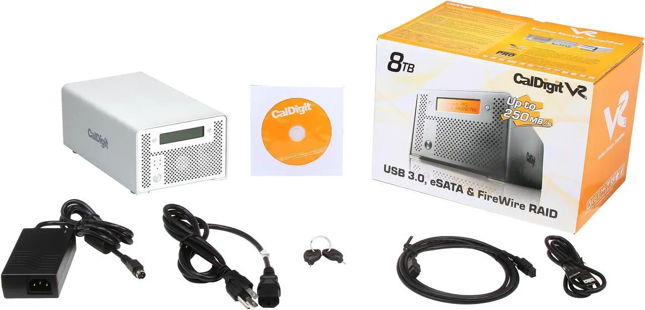 CalDigit VR2 8TB 1 x USB 3.0 / 2 x Firewire 800 / 1 x Firewire 400 / 1 ...