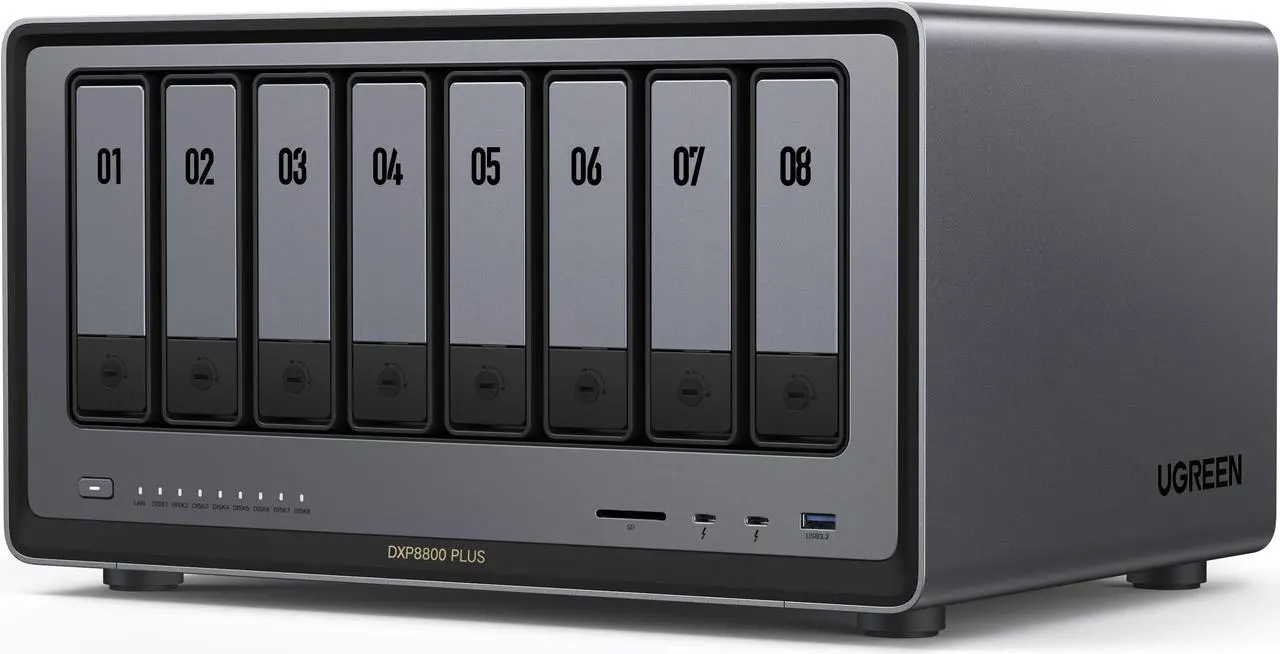 UGREEN NASync DXP8800 Plus, 8-Bay Thunderbolt™ NAS with Intel® 10-Core ...