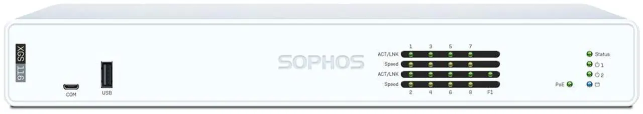 Sophos XGS 116 Network Security/Firewall Appliance - 3 Year Xstream Protection - 8 Port - 10/100 ...