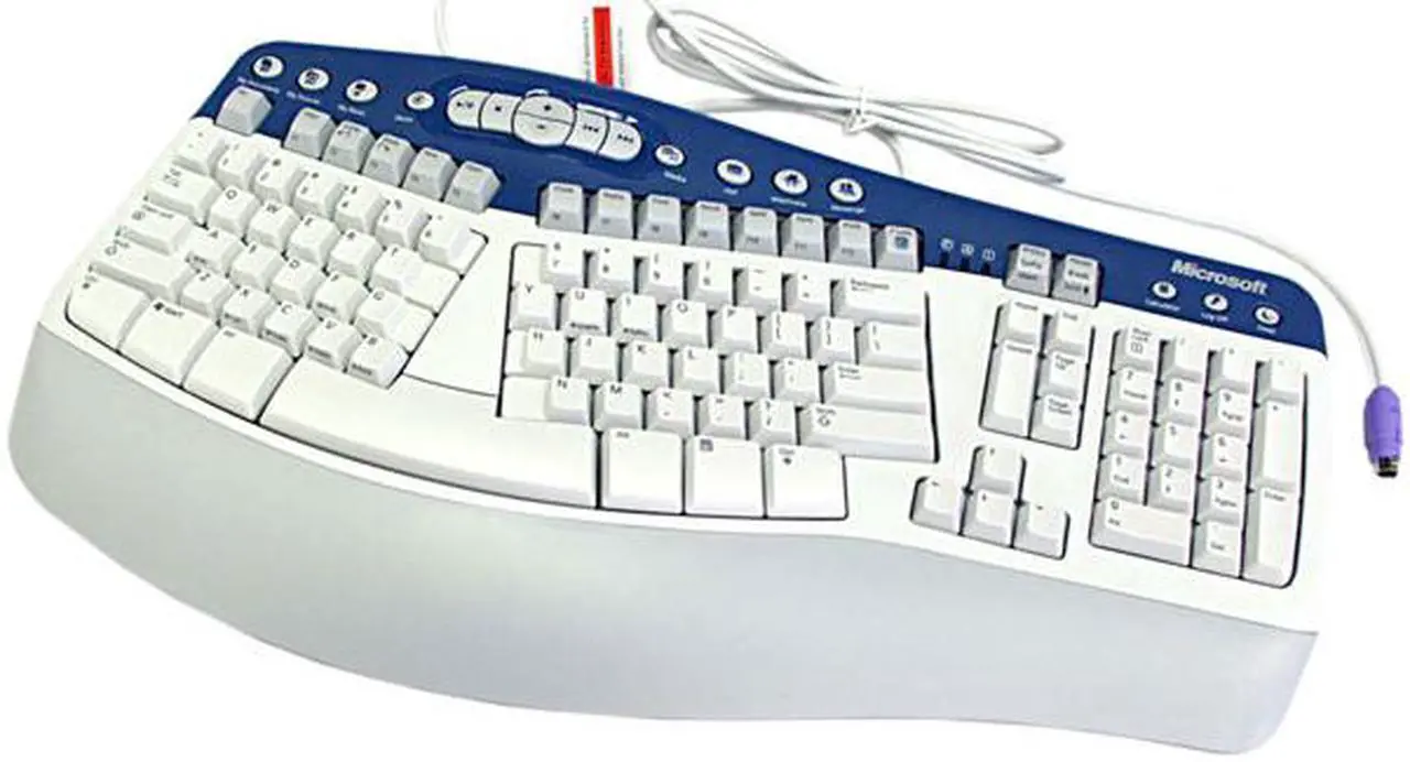 Microsoft NATURAL MULTIMEDIA K50-00001 2-Tone Wired Keyboard - Newegg.com