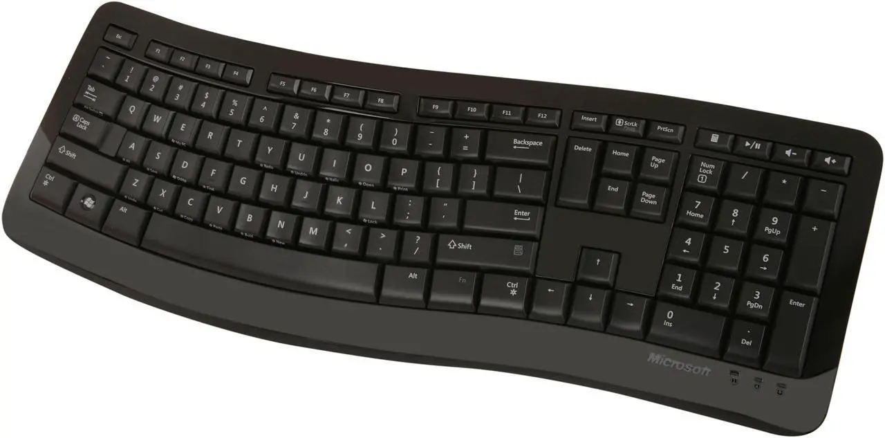 Microsoft 3TJ-00001 Black Wired Comfort Curve keyboard 3000 - Newegg.com
