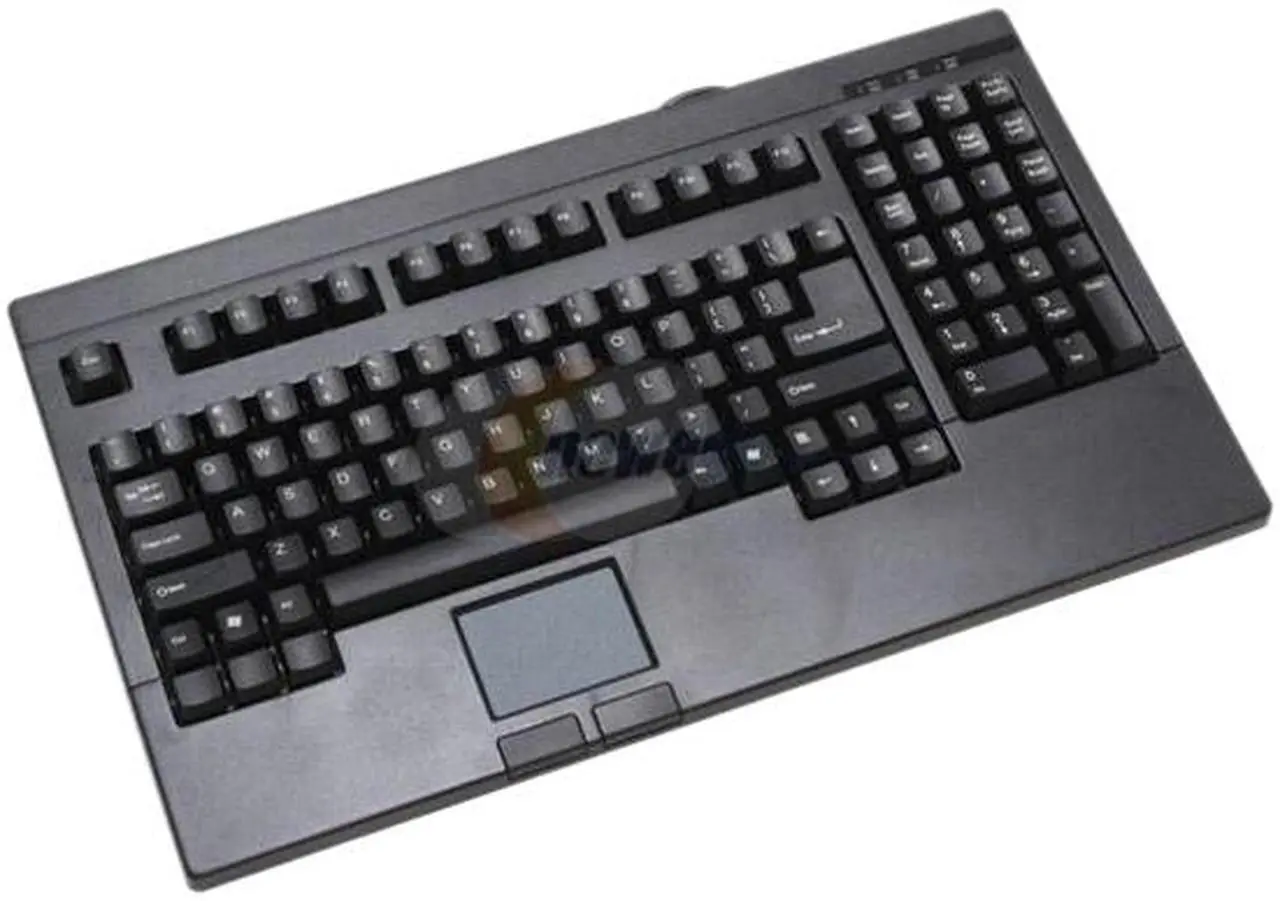 SolidTek KB-730BU Black USB fullsize Keyboard with Touchpad built in as ...