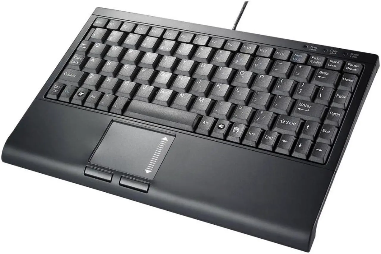 SolidTek KB-3910BU Black USB Wired Mini Keyboard w/ TouchPad - Newegg.com
