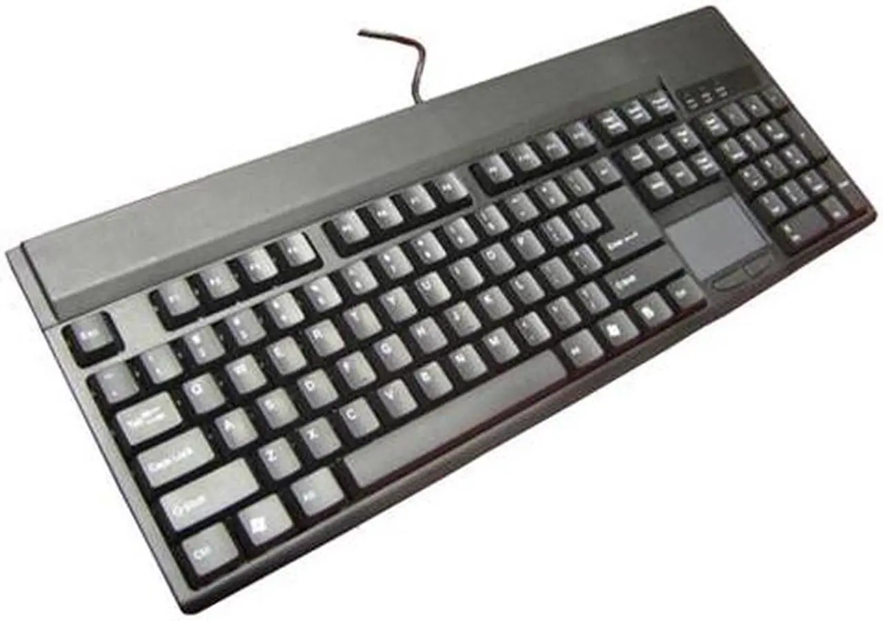 SolidTek KB-7070BU Black USB Wired Standard Keyboard with Built-in ...