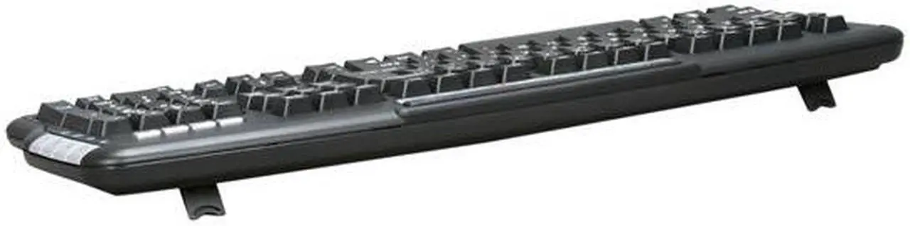 SolidTek RKR-528 Black RF Wireless HTPC MCE Full Size Keyboard w/ Media ...