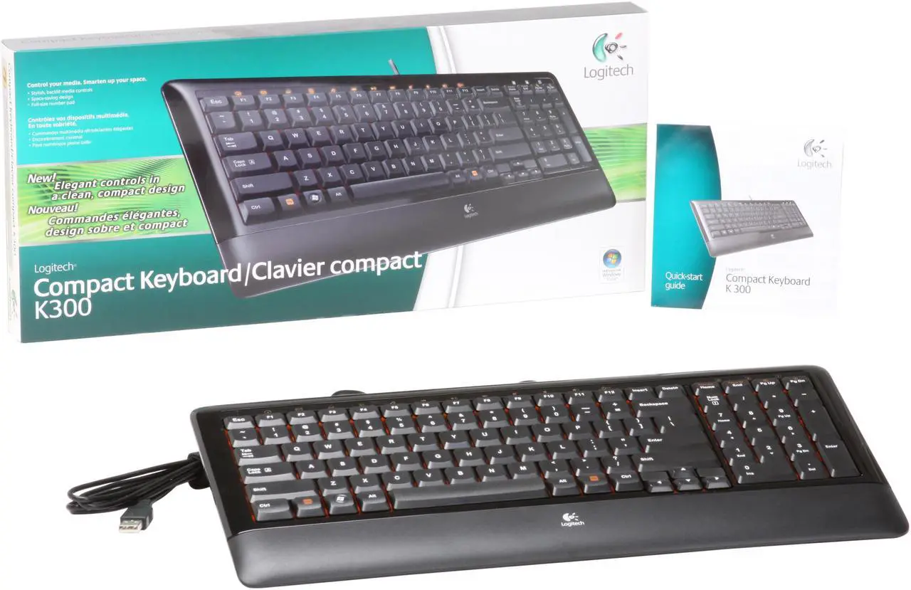 Logitech K300 Black Wired Keyboard - Newegg.com