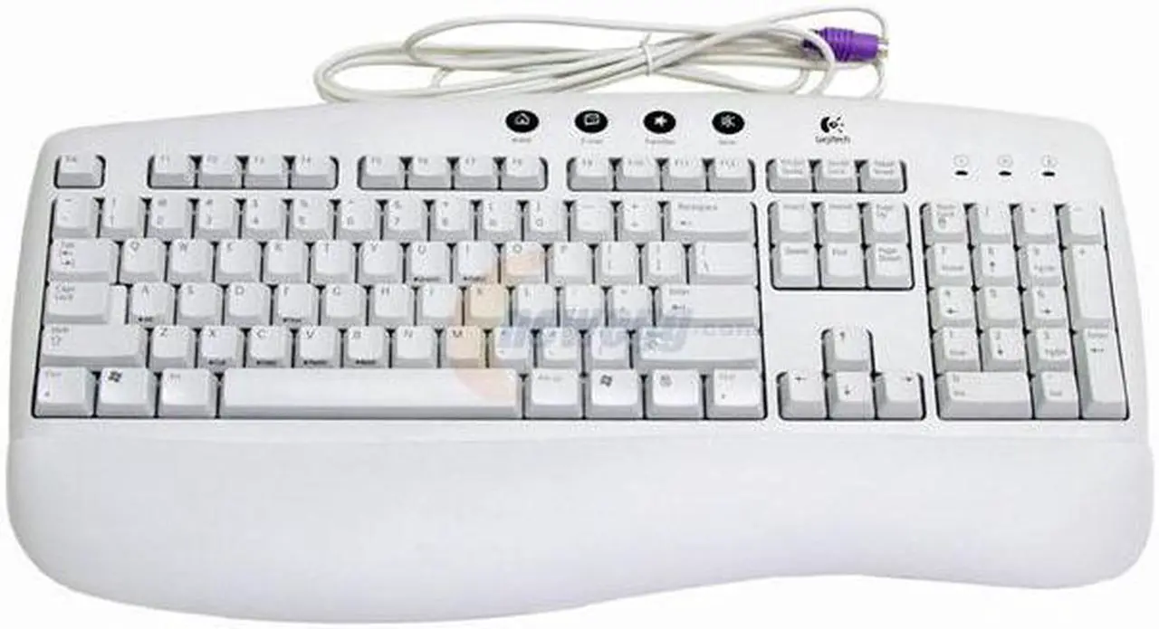 Logitech 967352-0403 White Deluxe Plus Keyboard - Newegg.com