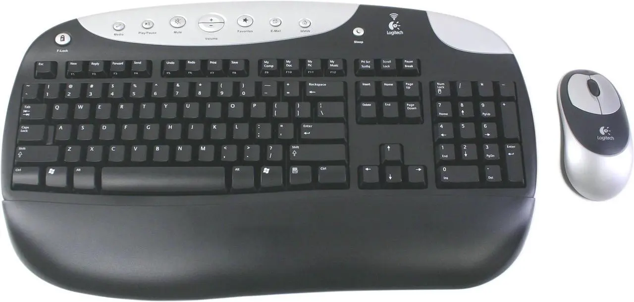 Logitech Cordless Desktop Optical 967320-0403 Black RF Wireless ...