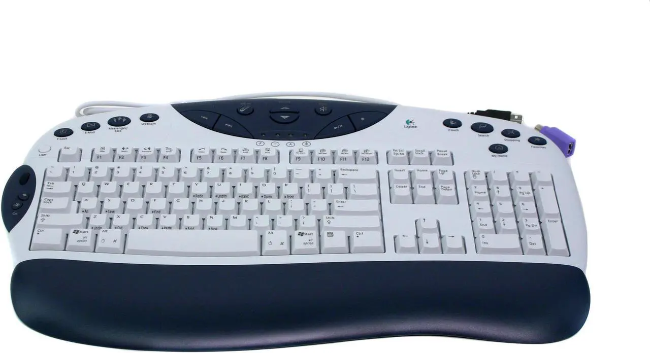 Logitech Internet Navigator 967233-0403 2-Tone Wired Keyboard - Newegg.com