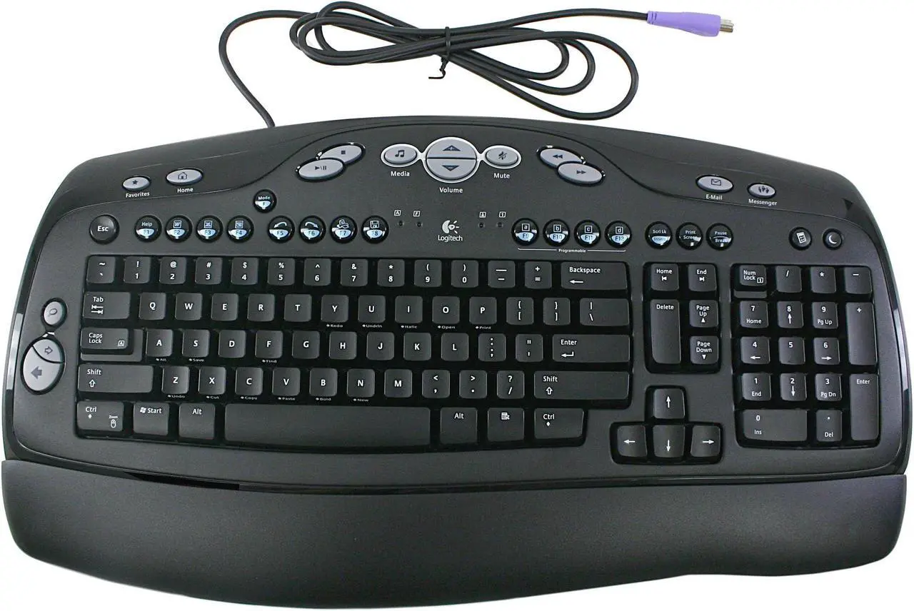 Logitech Media Keyboard 967415-0403 Black Keyboard - Newegg.com
