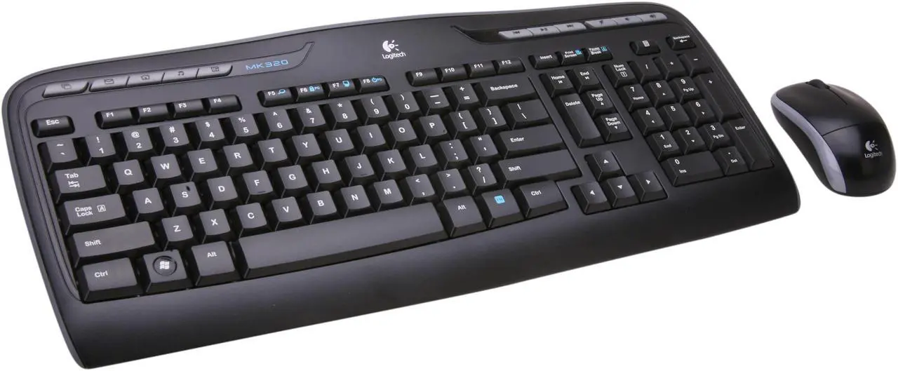 Refurbished: Logitech Recertified 920-002836 MK320 Black RF Wireless ...