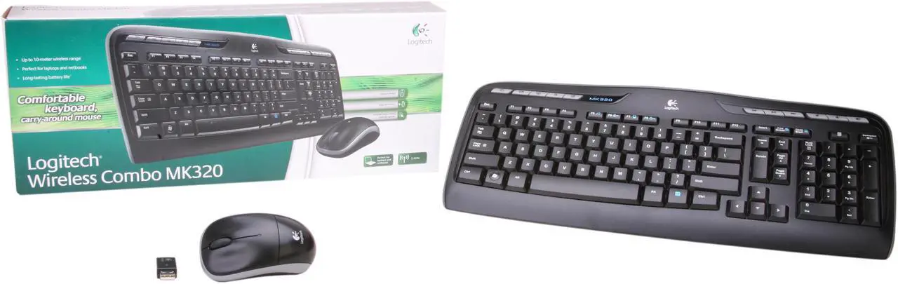 Refurbished: Logitech Recertified 920-002836 MK320 Black RF Wireless ...