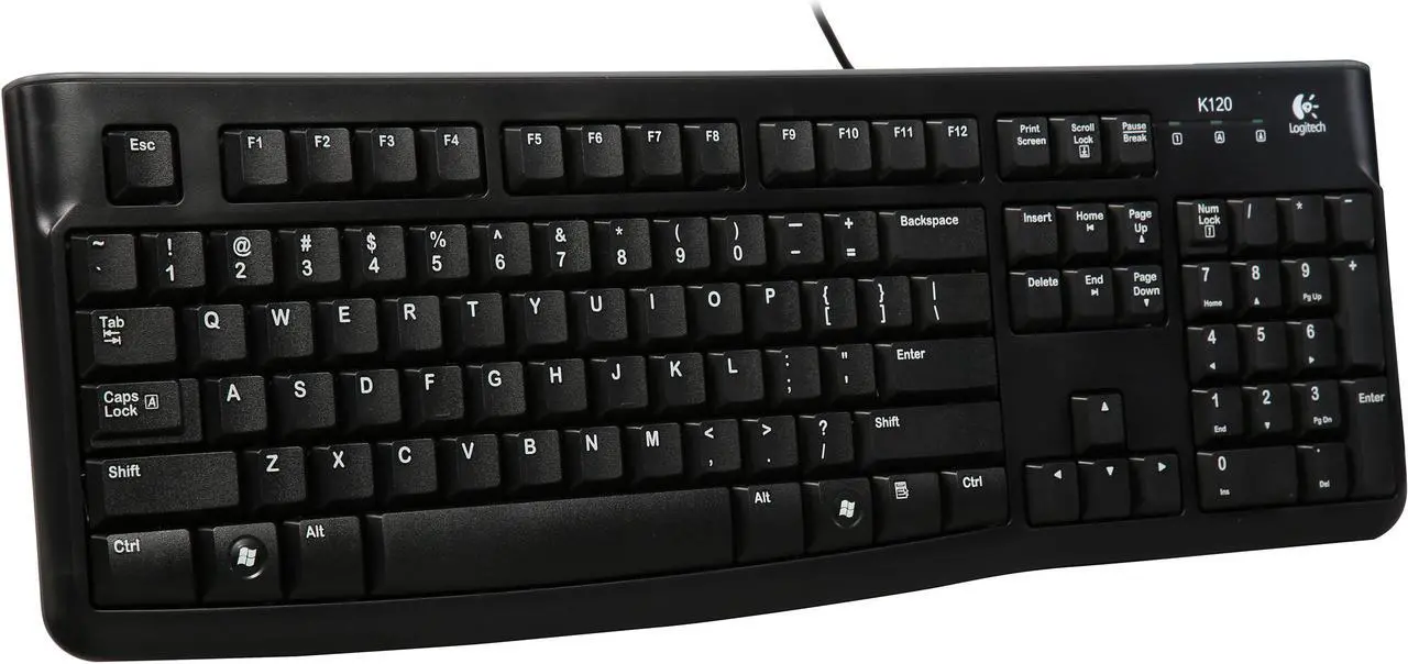 Refurbished: Logitech K120 920-002478 Black Wired Keyboard - Newegg.com