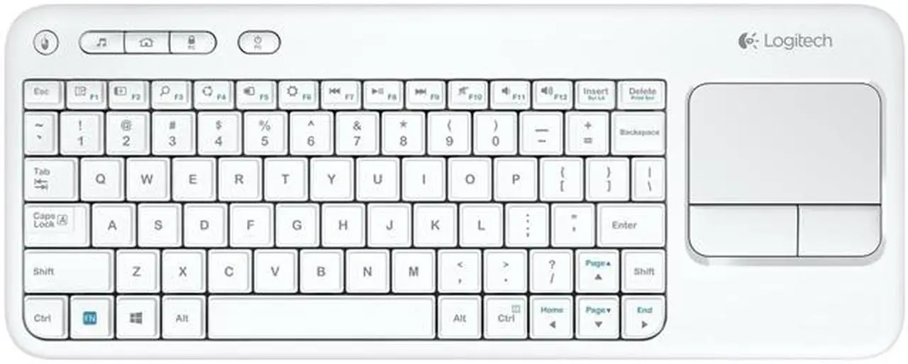 Logitech K400 Plus 920-007146 White RF Wireless Keyboard - White, Dutch ...