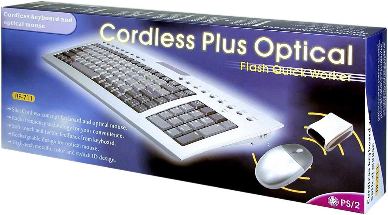 ZIPPY RF-711 Silver/Black RF Wireless Keyboard - Newegg.com