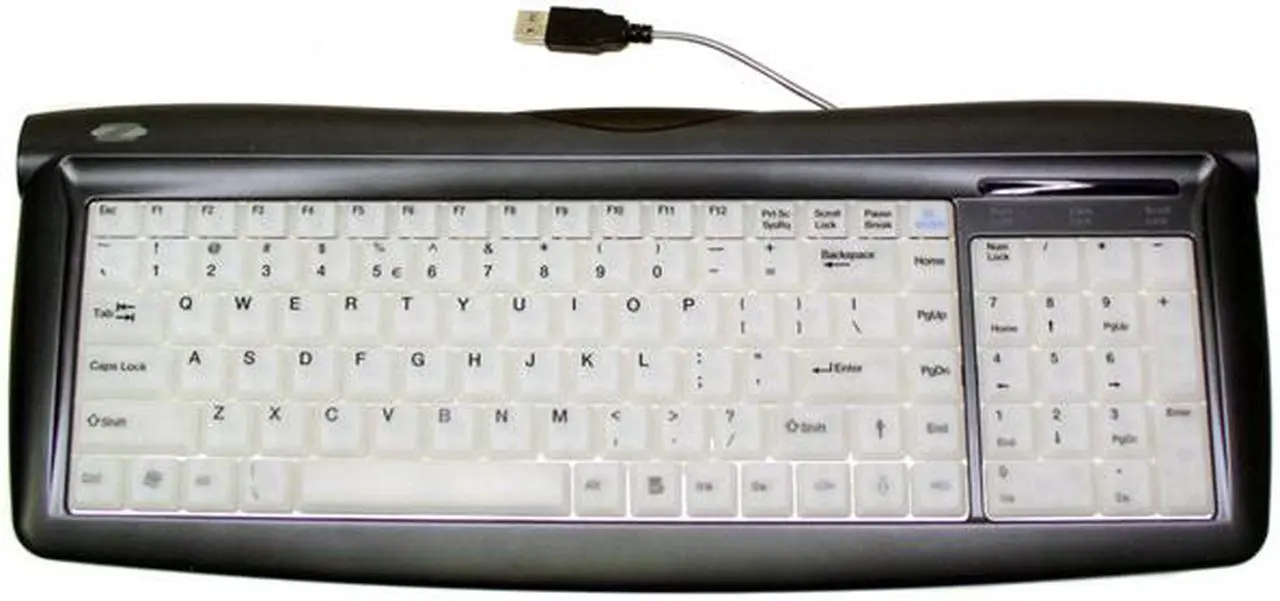 ZIPPY EL-715 Black & White Electron luminescent Keyboard - Newegg.com