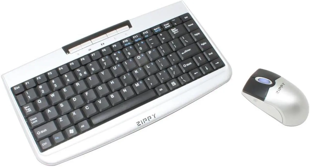 ZIPPY RF-620 Silver & Black 85 Normal Keys 5 Function Keys USB 2.4 GHz ...