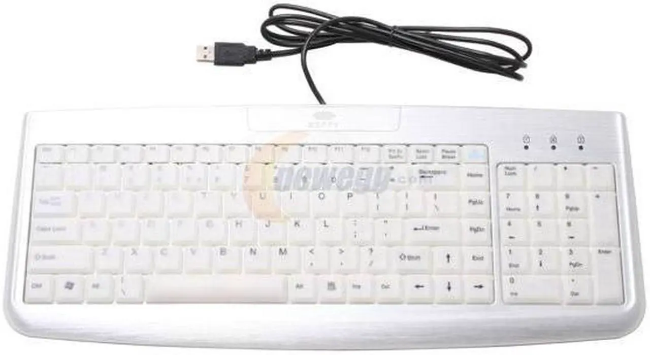 ZIPPY EL-720 Silver Aluminum Electron-Luminescent Keyboard - Newegg.com