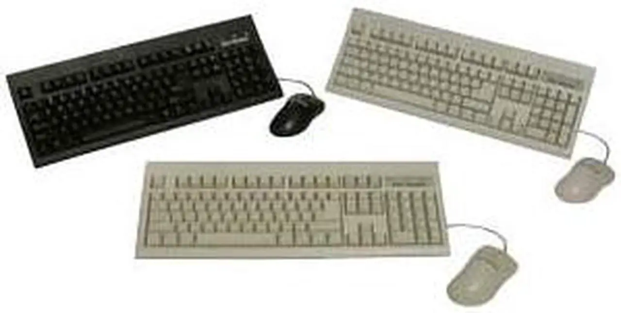 KeyTronic KT800U2M10PK Black Wired Keyboard and Mouse - 10 pack ...