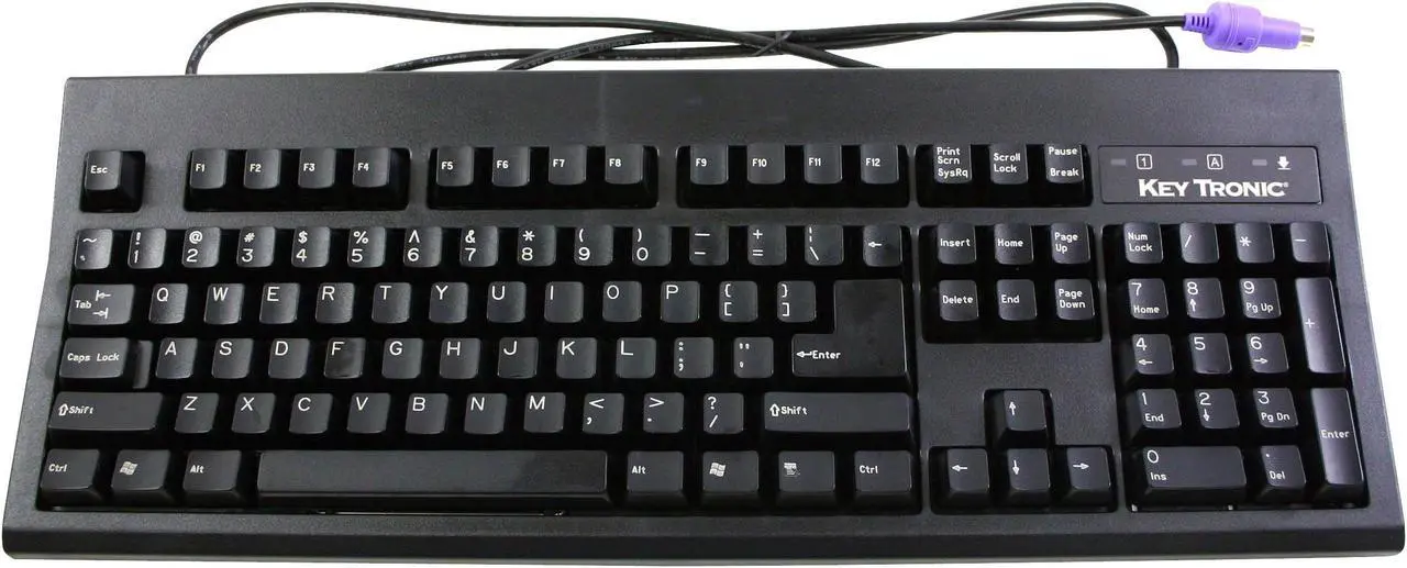 KeyTronic KT800PS2BUS-C Black Wired Keyboard - Newegg.com