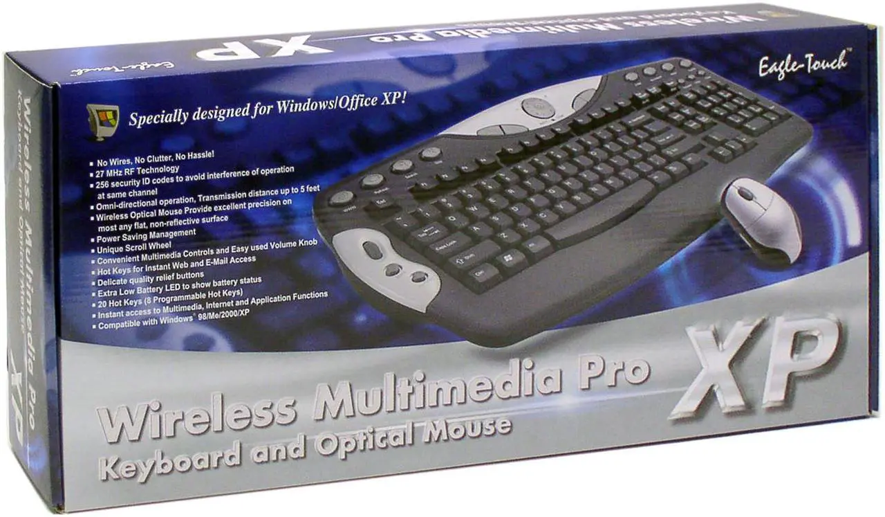 ORtek Wireless Multimedia Pro MCK-8800 2-Tone RF Wireless Keyboard ...