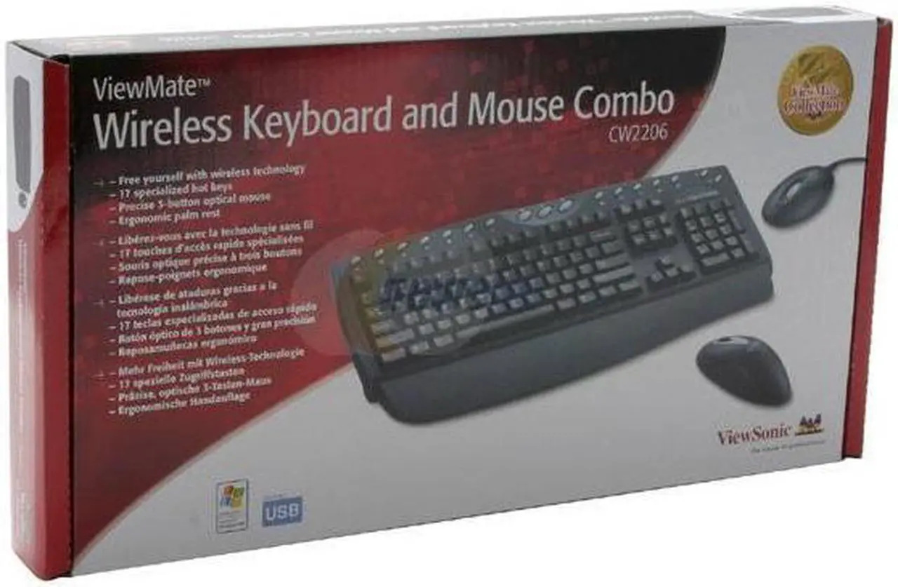 ViewSonic CW2206 Black RF Wireless Keyboard - Newegg.com