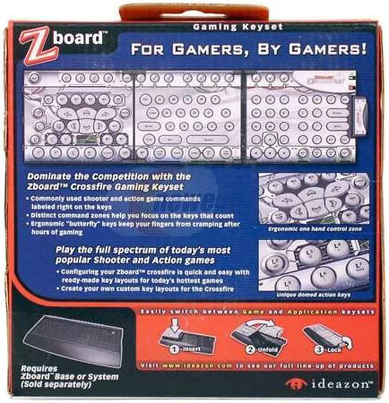 Ideazon Zboard Crossfire Game Keyset IW0USE1X1CSF01 Wired Keyboard ...