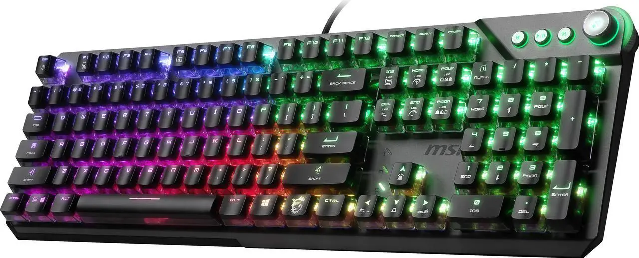 MSI Vigor GK71 Sonic AM Mechanical RGB Gaming Keyboard with MSI Sonic ...