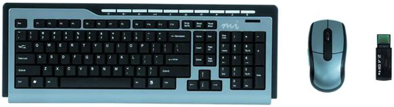 MICRO INNOVATIONS KB1045LSR 2-Tone 2.4 GHz Wireless Internet Keyboard ...