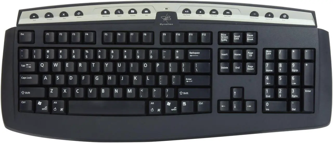 Gyration GYAM1100FKUS Black RF Wireless GO 2.4 Series Full Size ...