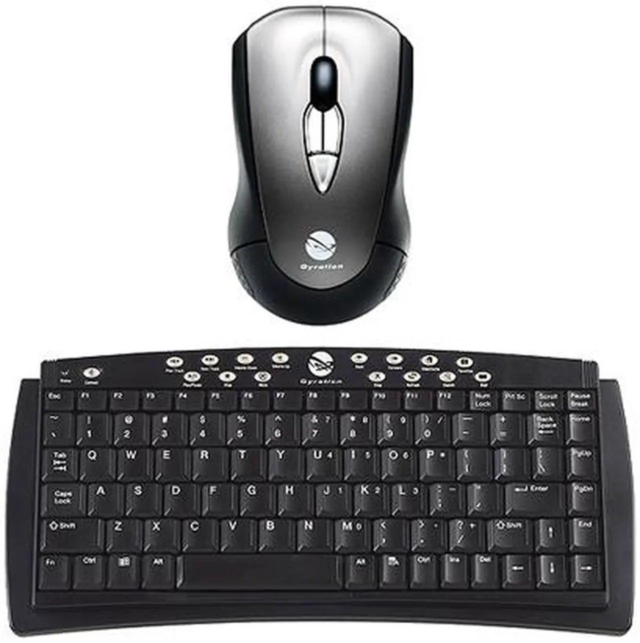 Gyration GYM2101CKNA Black RF Wireless Keyboard & Mouse - Newegg.com