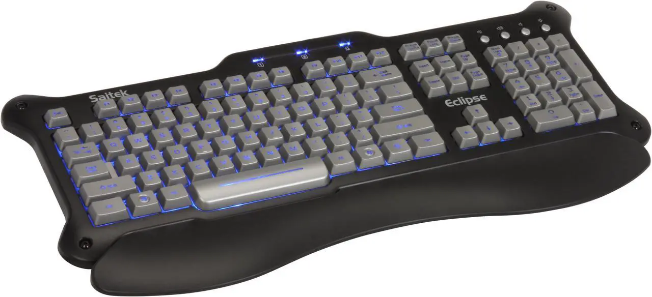 Saitek PZ30AU Wired Eclipse Blue Backlit Keyboard - Newegg.com