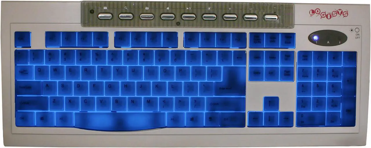 LOGISYS Computer KB606SL Silver illuminated Keyboard - Newegg.com