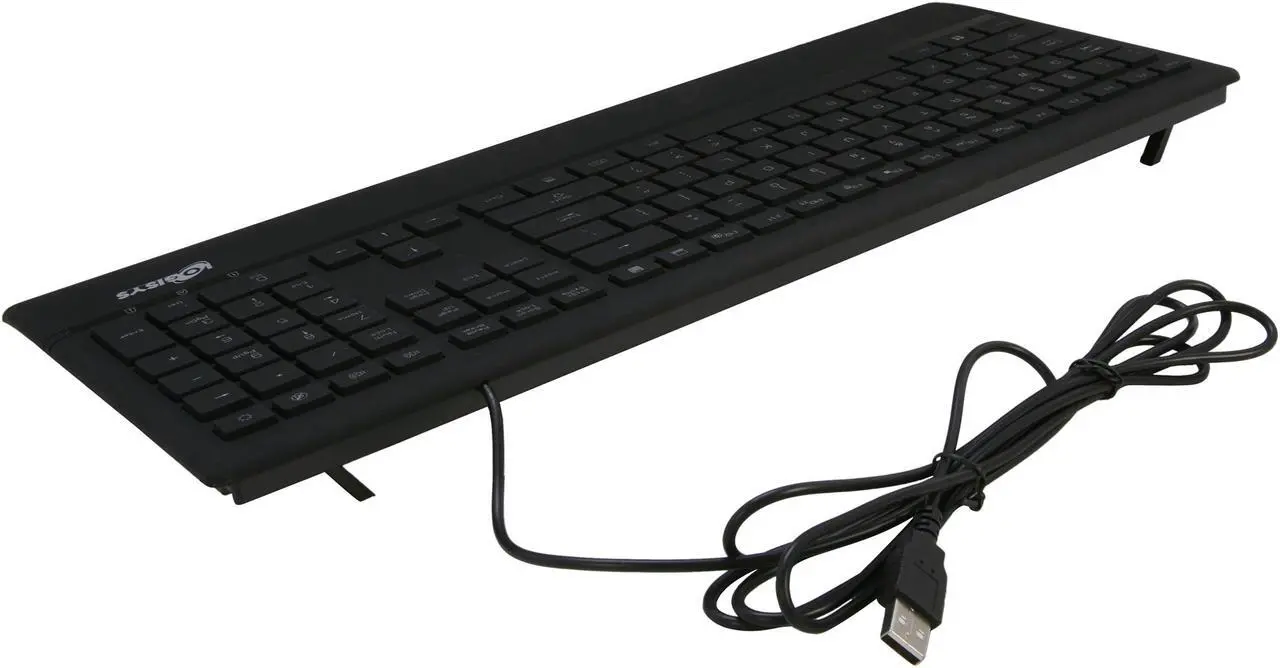 LOGISYS Computer Streamline Character-illuminated Blue LED Keyboard ...