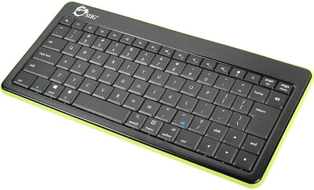 SIIG Bluetooth Wireless Mini Keyboard Black Bluetooth Wireless Keyboard ...