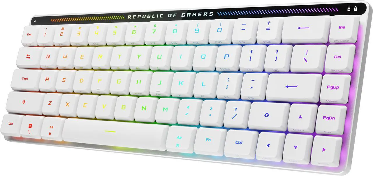 ASUS ROG Falchion RX Low Profile 65% compact wireless gaming keyboard ...