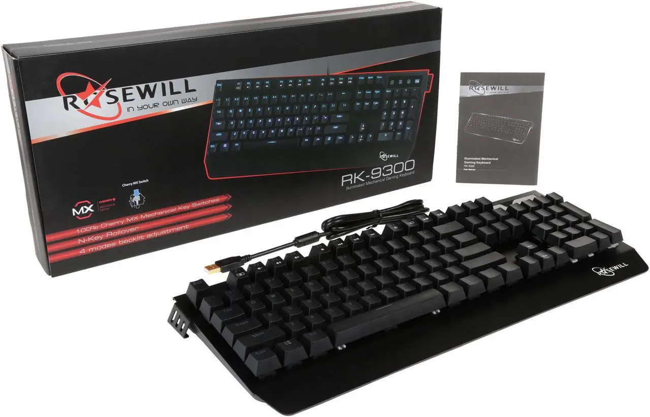 Rosewill Mechanical Gaming Keyboard with Cherry MX Blue Switches ...