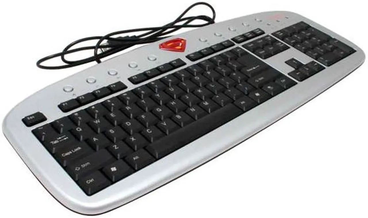 i-rocks Superman Returns Multimedia SP-6000-SL Silver/Black Keyboard ...