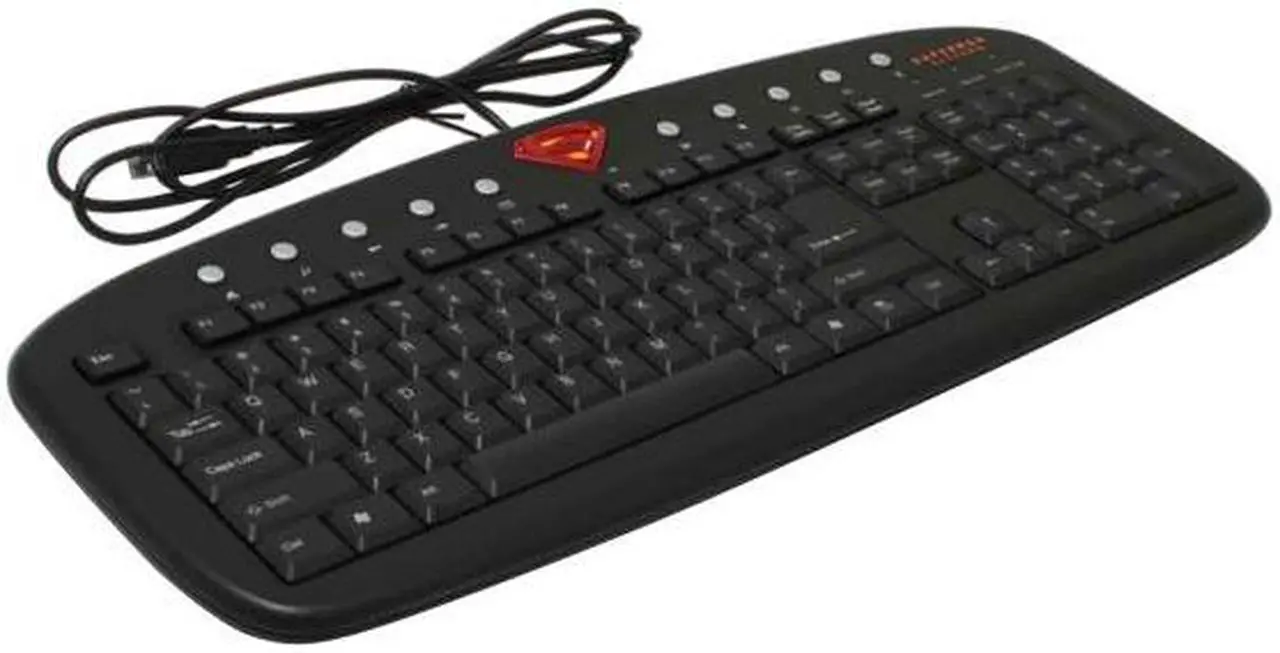 i-rocks Superman Returns Multimedia SP-6000-BK Black Wired Keyboard ...