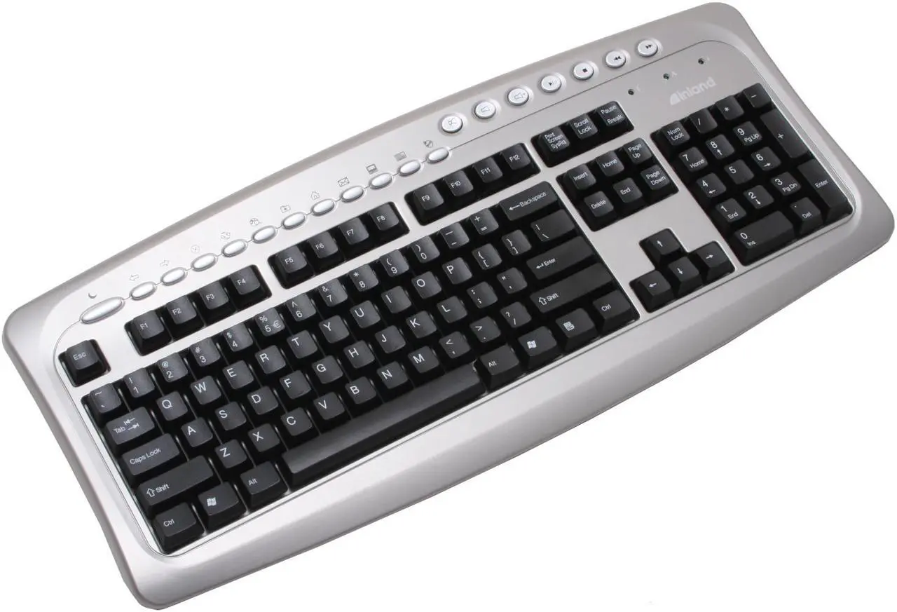inland 70004 2-Tone Wired Multimedia Keyboard - Newegg.com