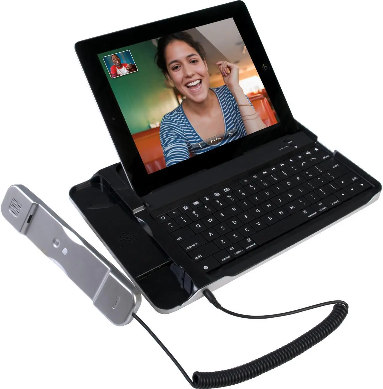 CTA Digital Bluetooth Keyboard with Telephone Handset for iPad & iPhone ...