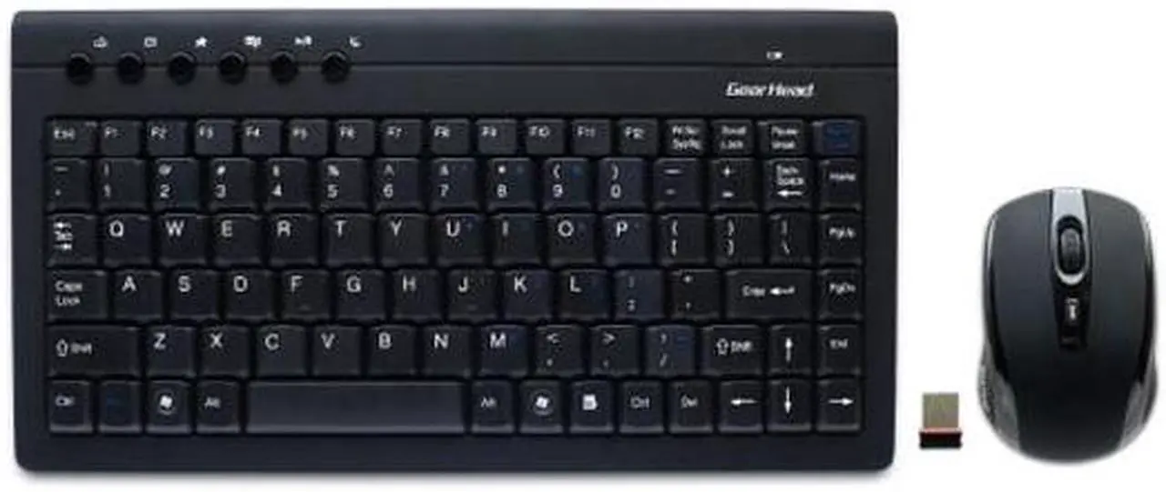 GEAR HEAD KB3750W Black RF Wireless Keyboard and Mouse - Newegg.com