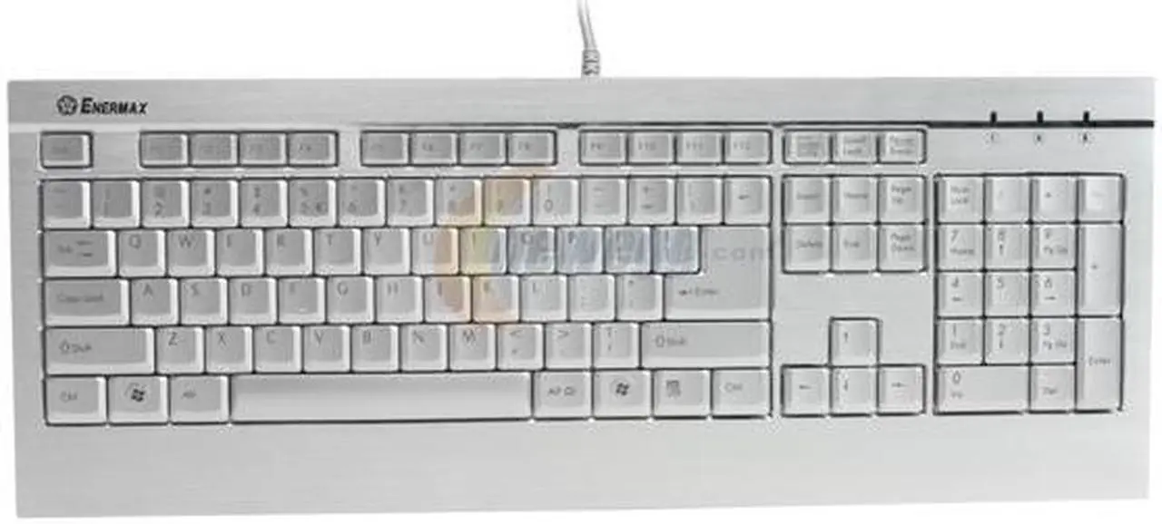 ENERMAX Premium Aurora KB007U-S Silver 104 Normal Keys USB Wired ...