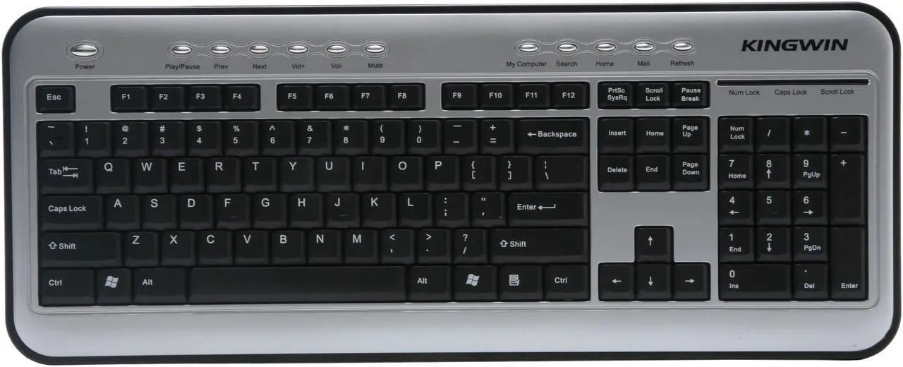 KINGWIN kwkb-0802 Multimedia Keyboard - Newegg.com