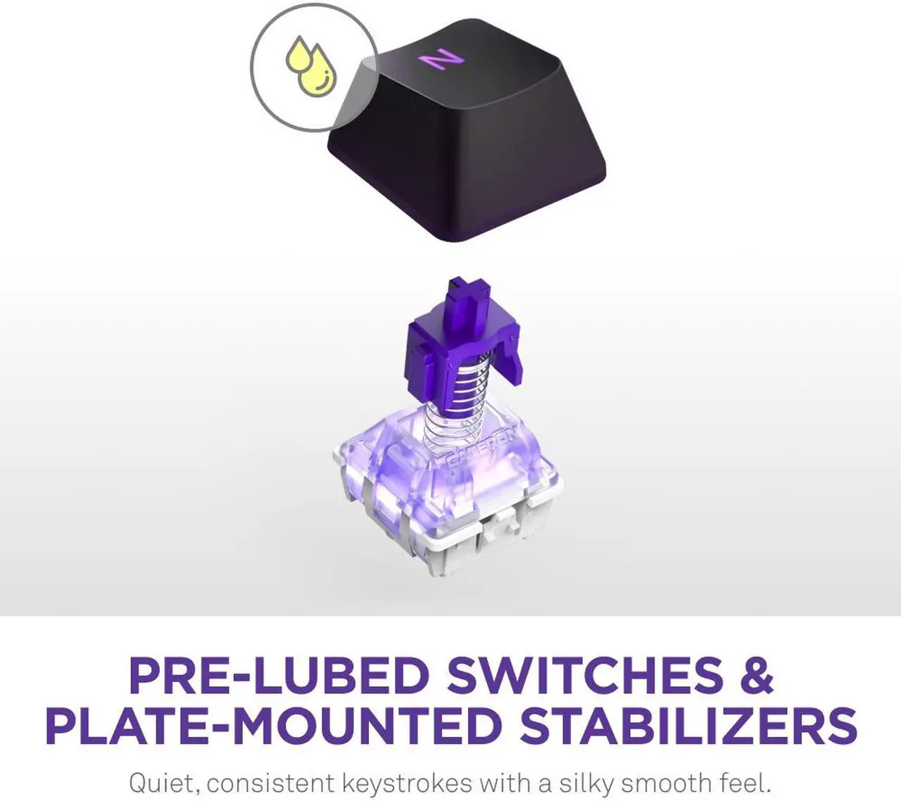 NZXT Function 2 Optical Gaming Keyboard, Linear optical switches, 8,000 ...